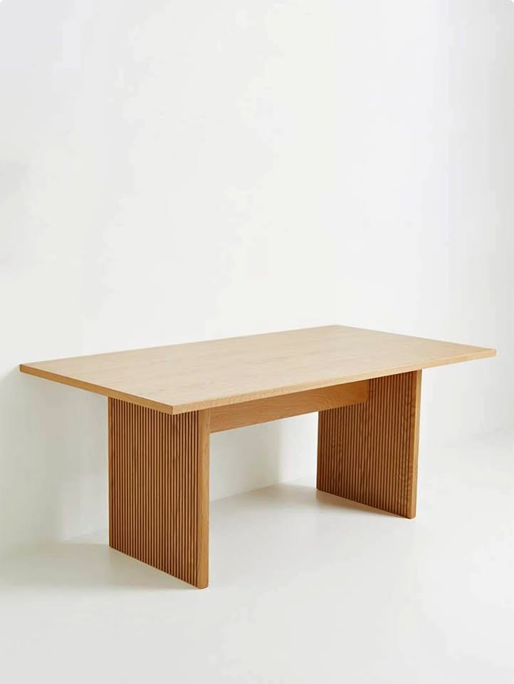 Groove Dining Table- Oak Veneer – Off The Floor